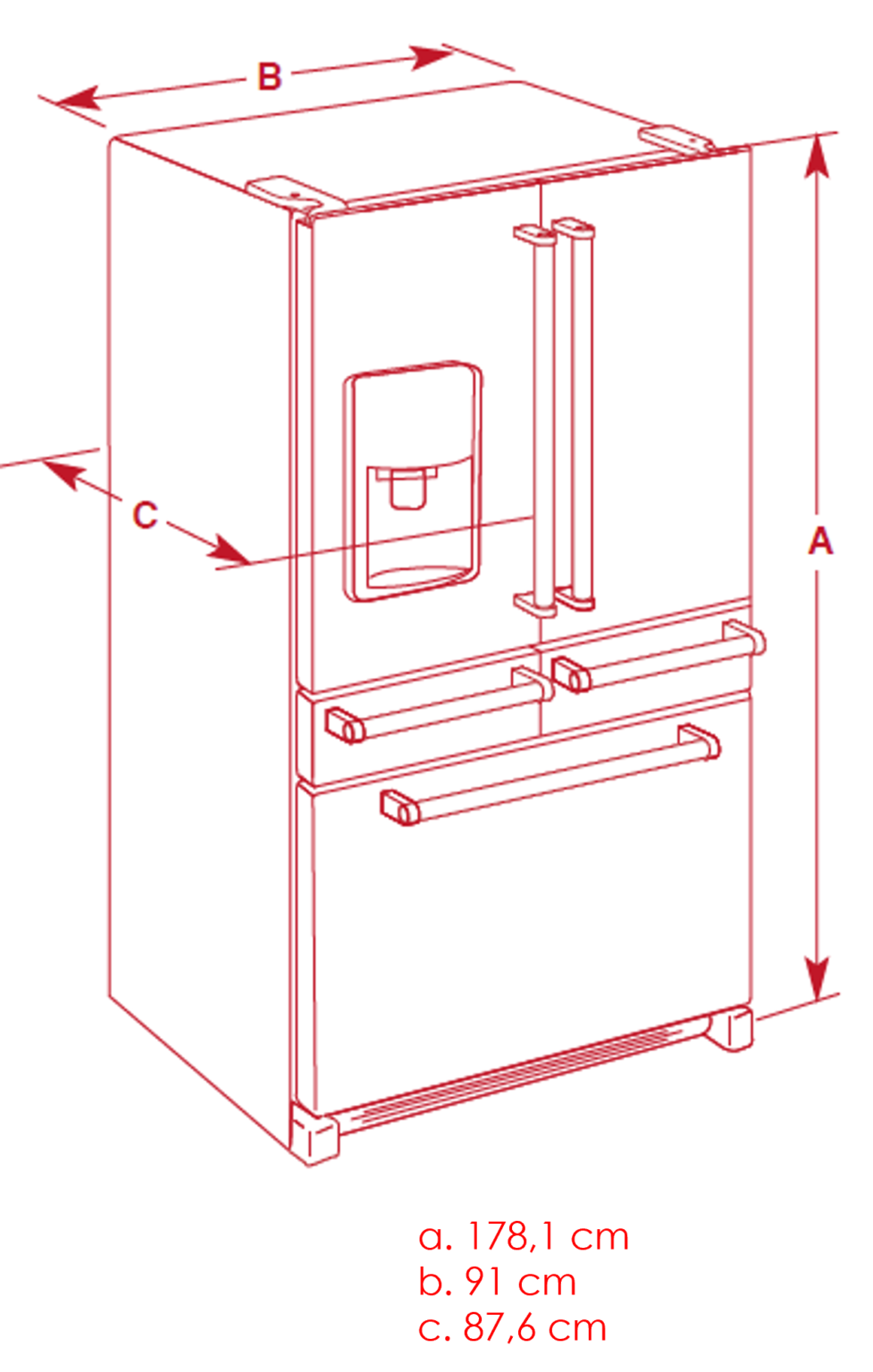 Nevecón Kitchenaid French Door 731Lts - Acero - USA Electrodomésticos